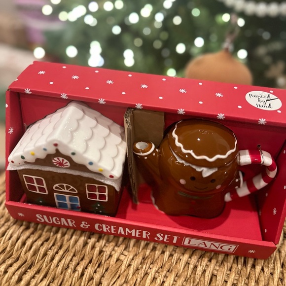 LANG | Holiday | Lang Gingerbread Man House Sugar Cream Creamer Set ...
